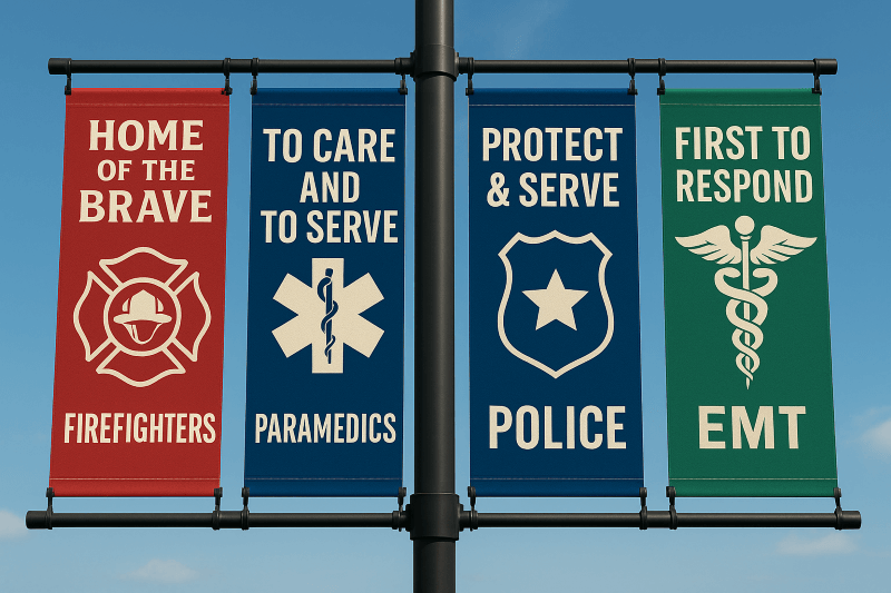 Police & Fire Tribute Banners | MainStreet Designs